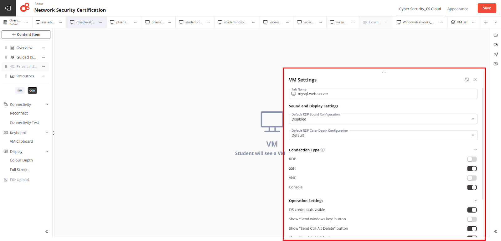 VM Settings – CloudShare Help Center