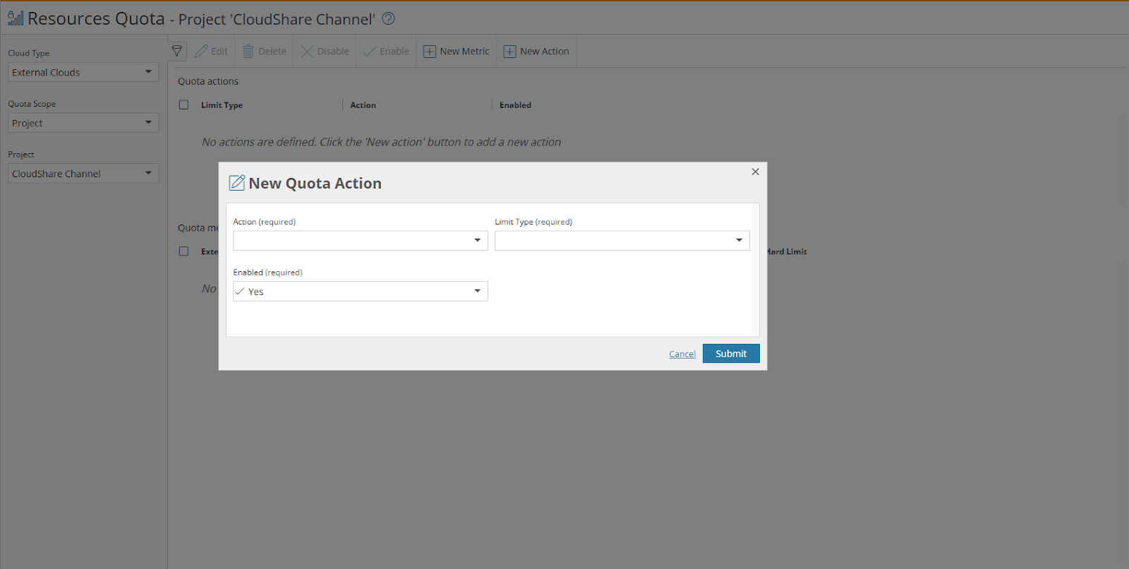 Using External Resource Quotas – CloudShare Help Center