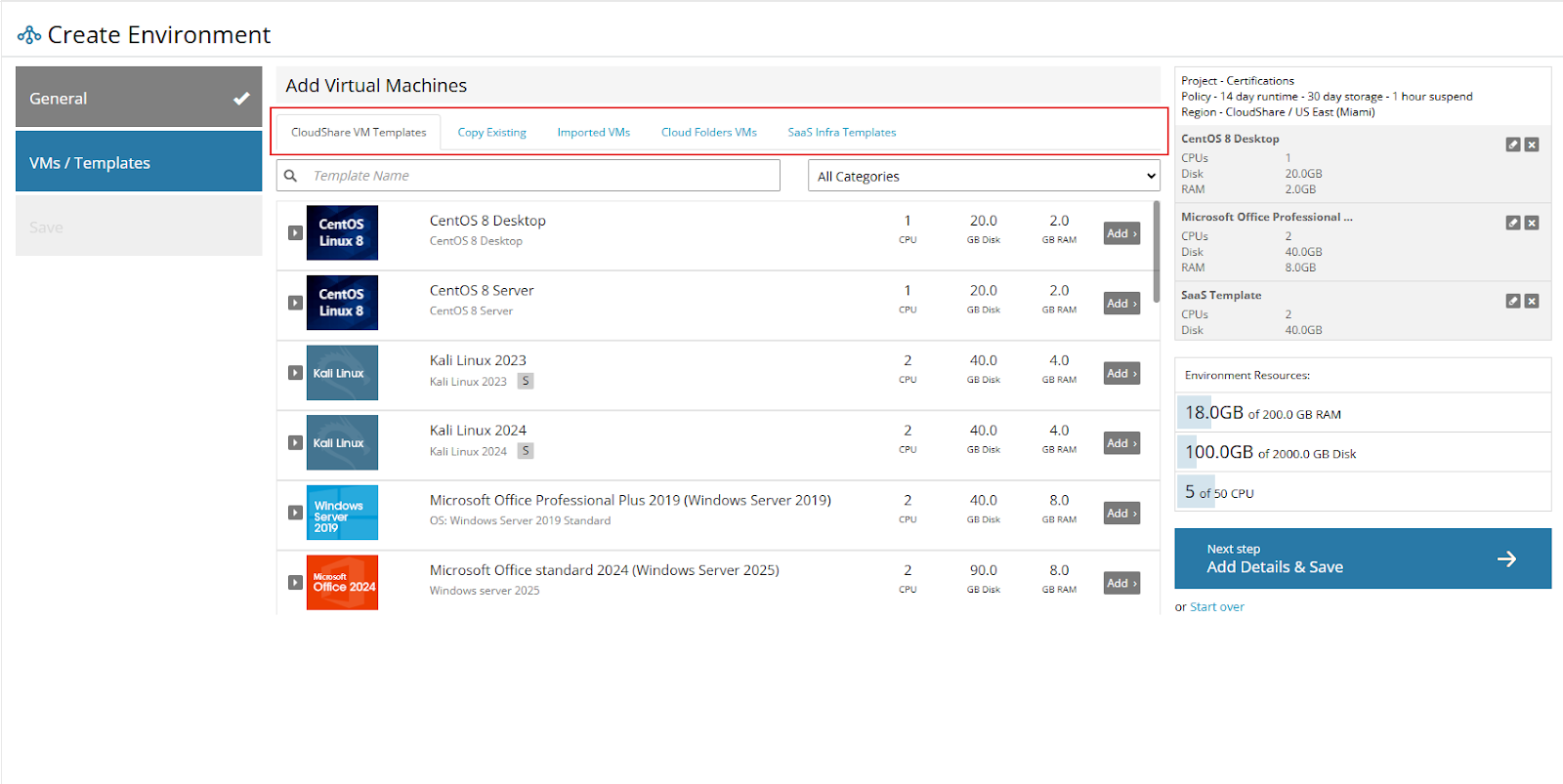 Creating a Custom Environment – CloudShare Help Center