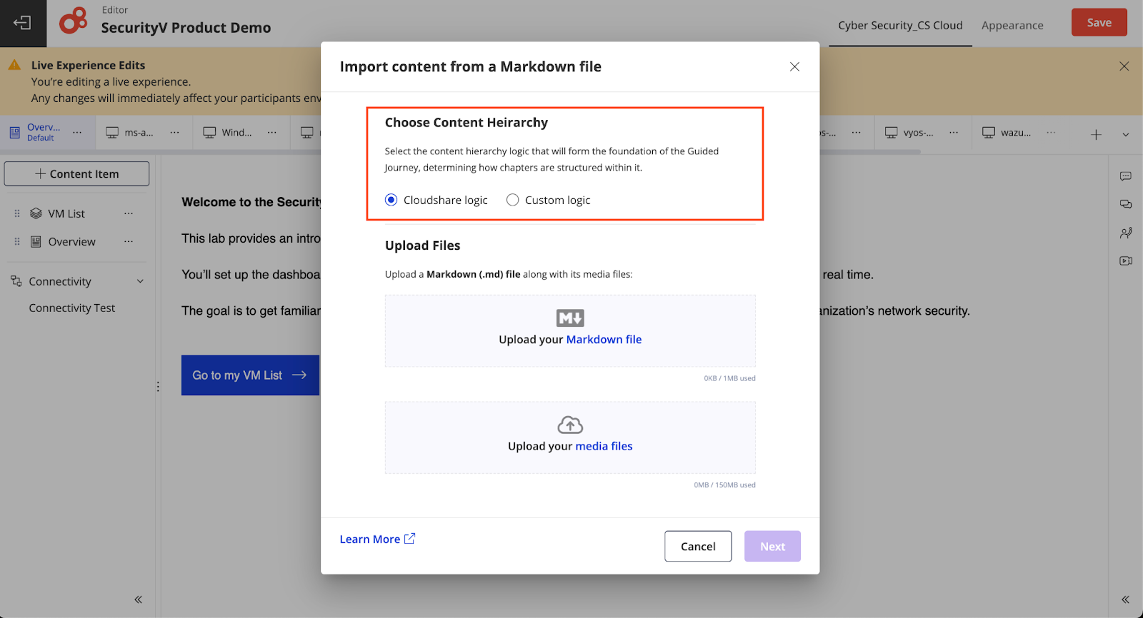 [Beta] Creating a Guided Journey Using a Markdown File – CloudShare Help Center