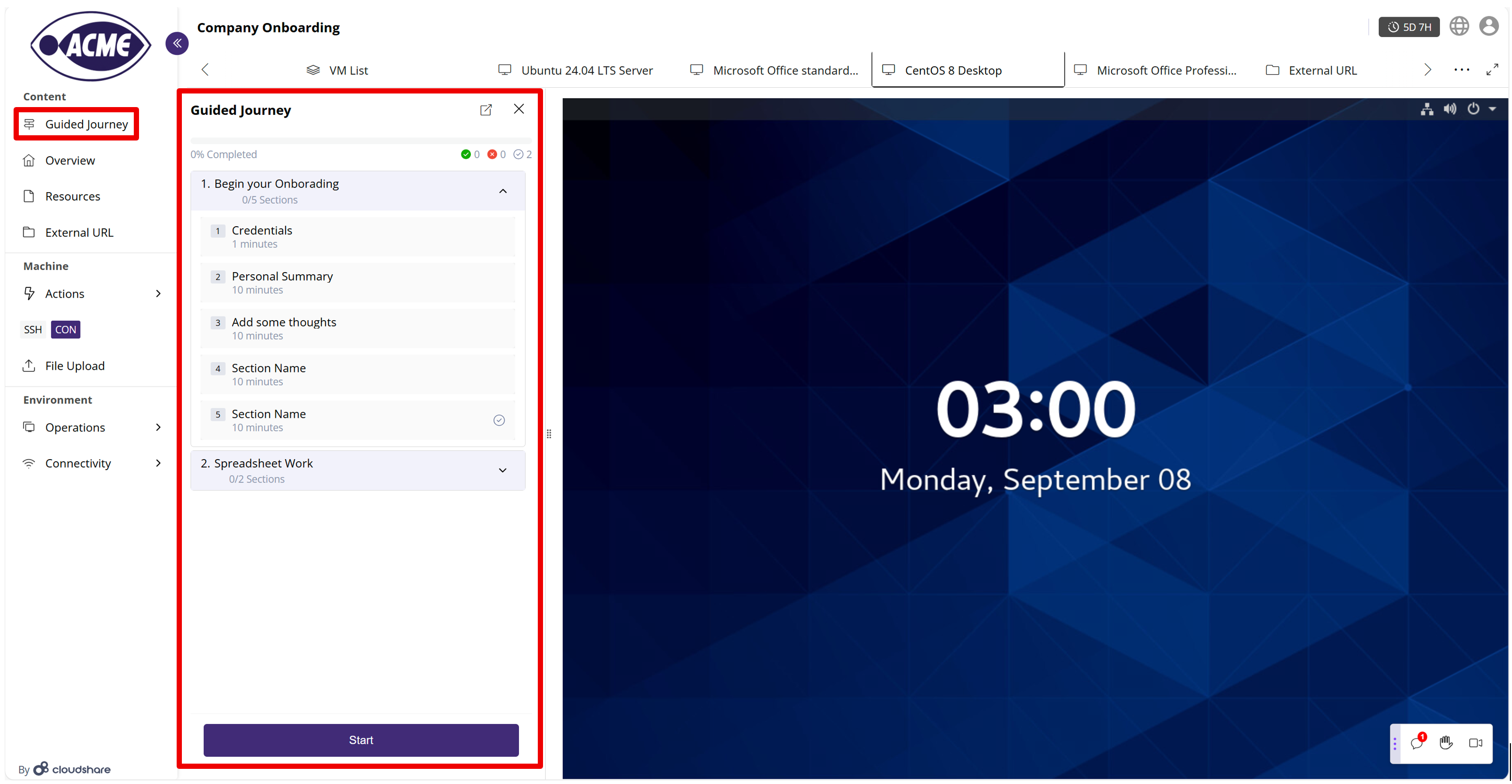 Content Panes – CloudShare Help Center