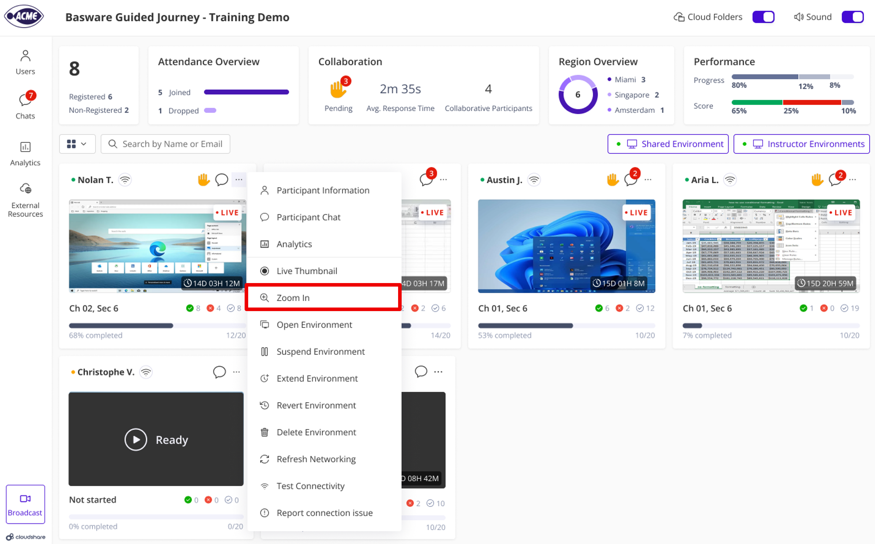 Zoom In View – CloudShare Help Center