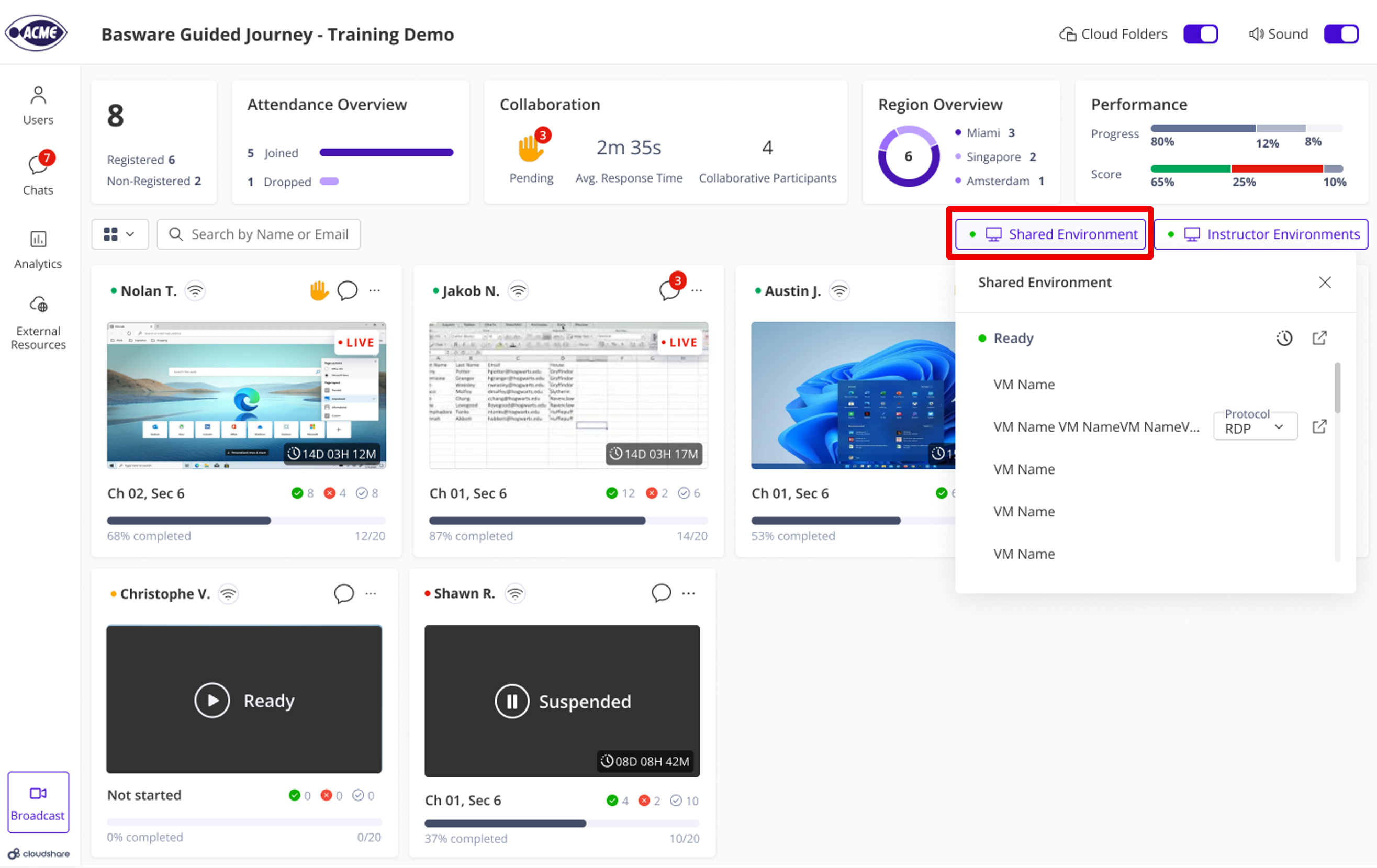 Shared Environments – CloudShare Help Center